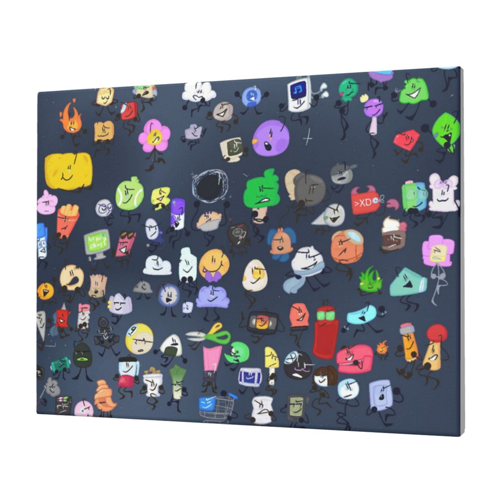 Comic BFDI Battle For Dream Island Canvas Decorative Picture Frame Wall ...