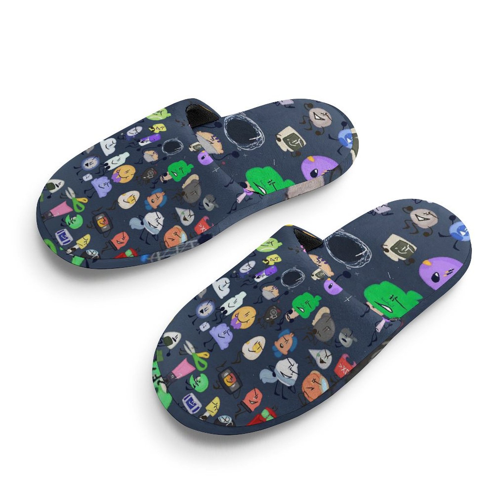 Comic BFDI Battle For Dream Island Kid's Cotton Slippers Flannel Plush ...