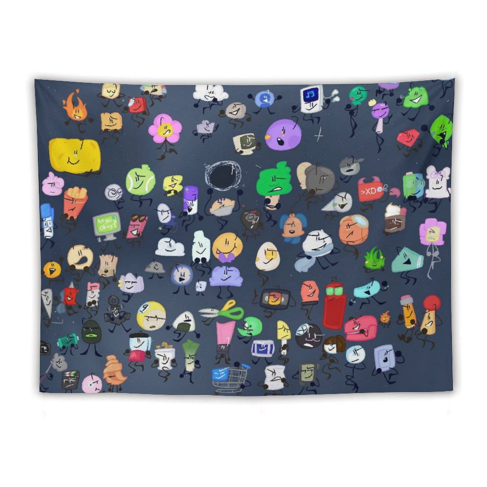 Comic BFDI Battle For Dream Island Tapestry Luxury Wall Hanging ...