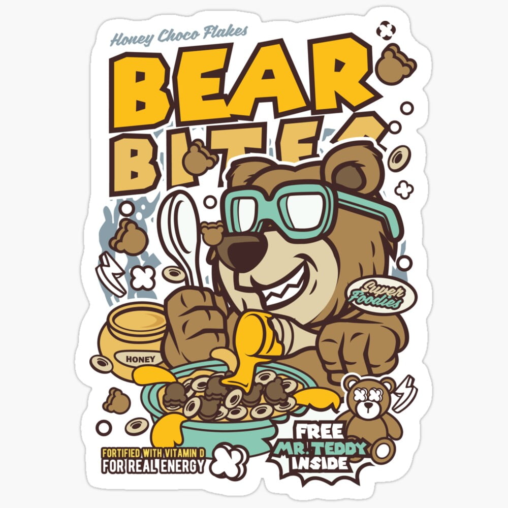 Comic Book Cover Incredible Bear Urban Street Wear Sticker Phone Decal ...