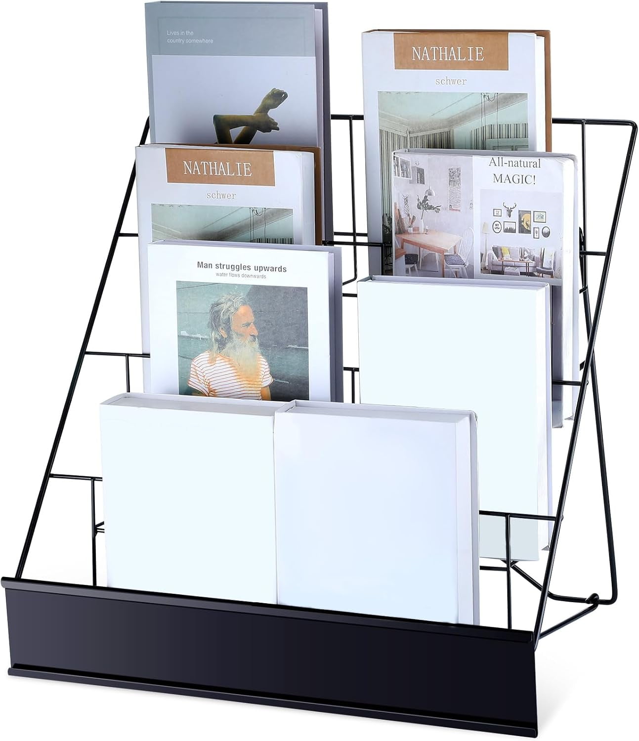 Comic Book Display Rack 4-tiered Book Display Stand 18" Wire Rack ...
