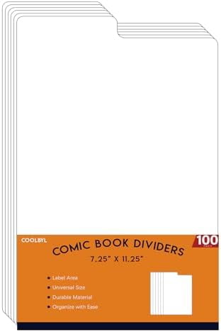 Comic Book Dividers 100ct – Premium Organizers for Comic Collections ...