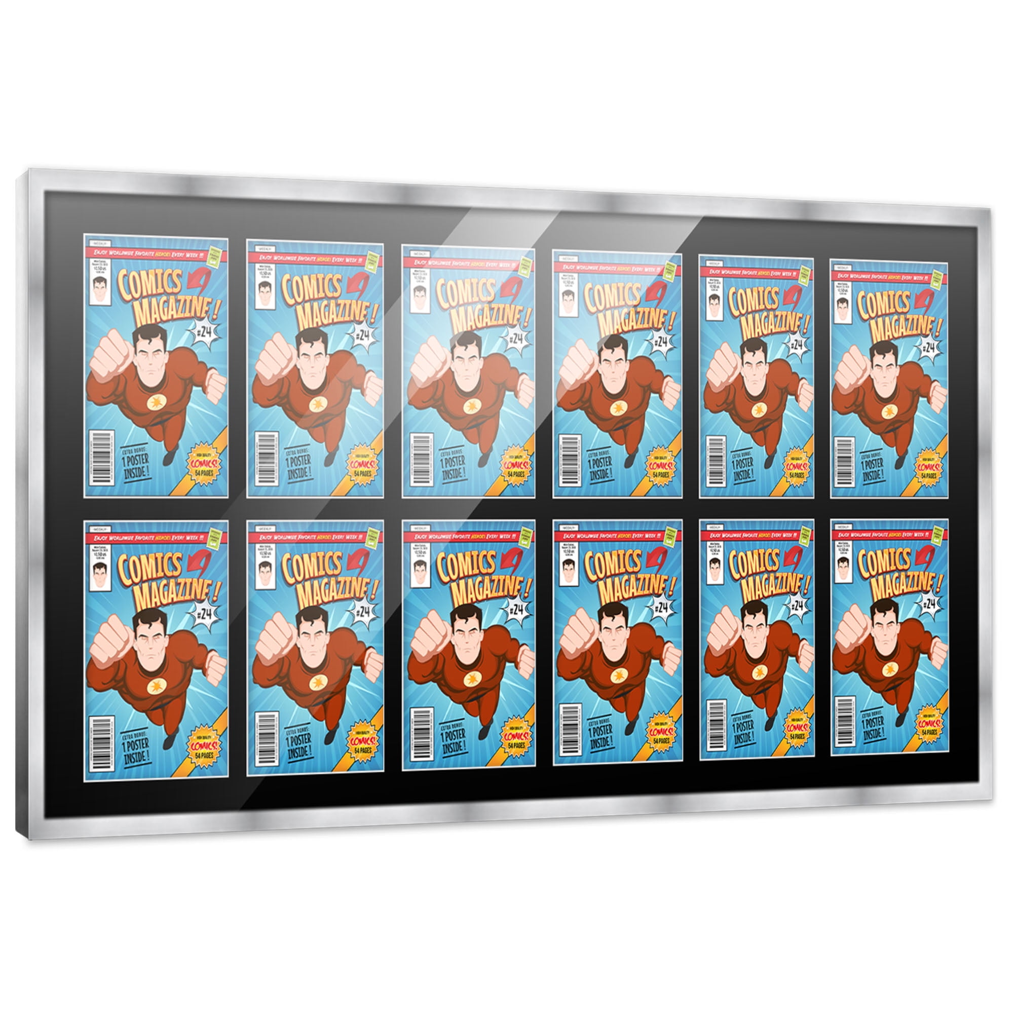 Comic Book Frame with Mat for 12 Bronze Age Comics Published Between ...