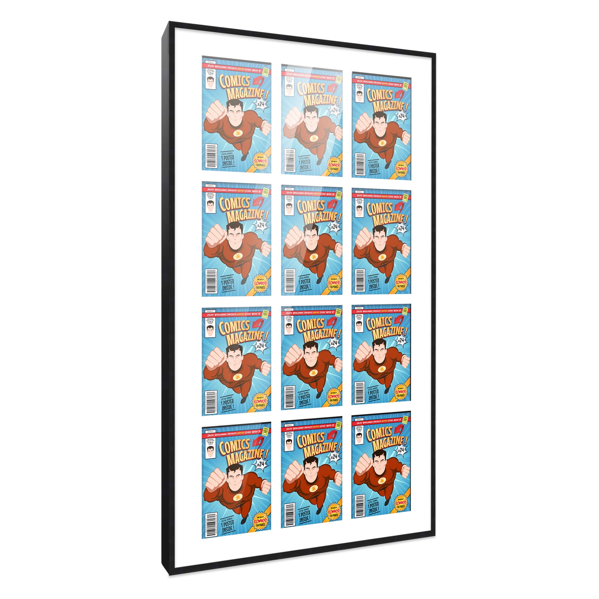 Comic Book Frame with Mat for 12 Golden Age Comics Published 1938-1956 ...
