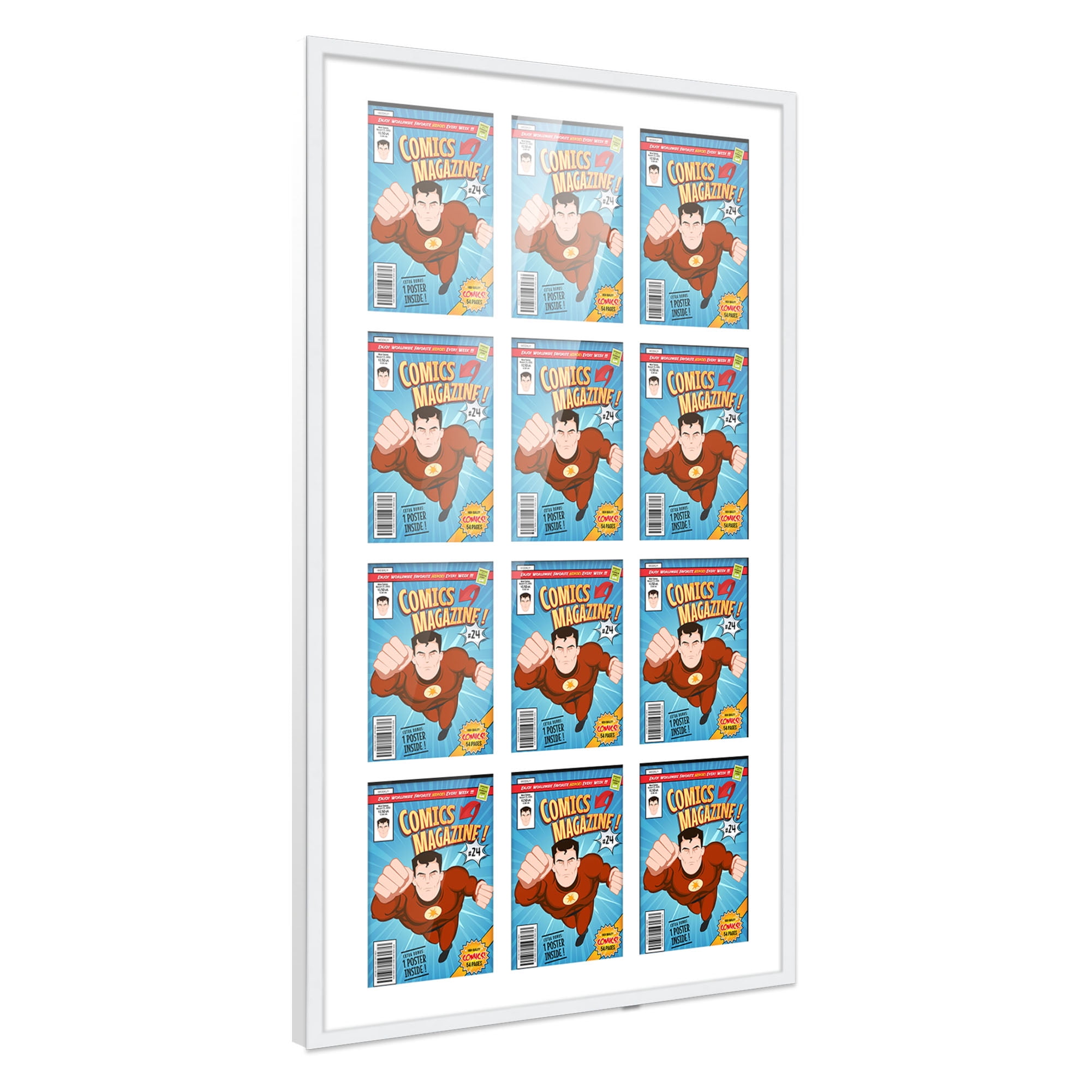 Comic Book Frame with Mat for 12 Golden Age Comics Published 1938-1956 ...