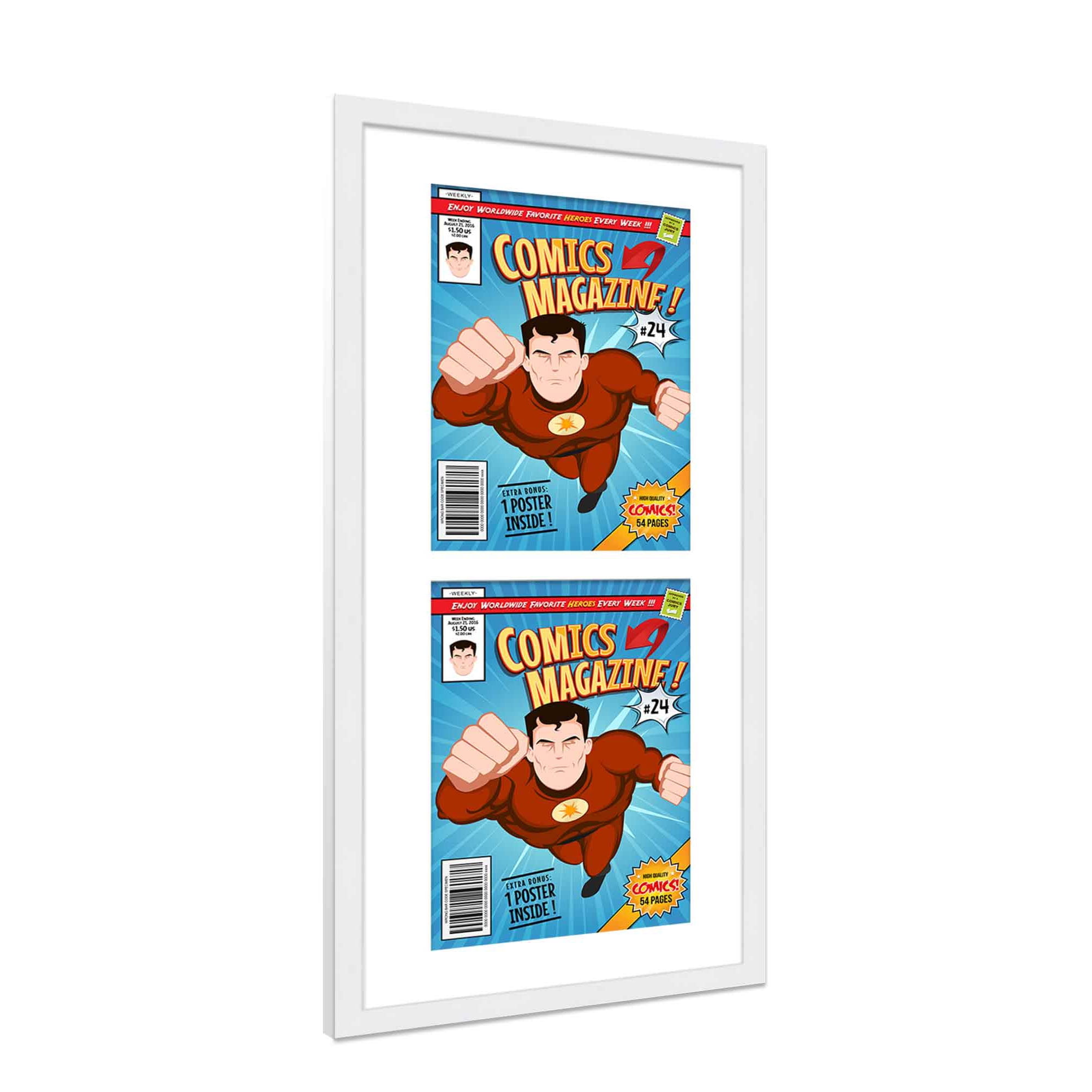Comic Book Frame with Mat for 2 Bronze Age Comics Published Between ...