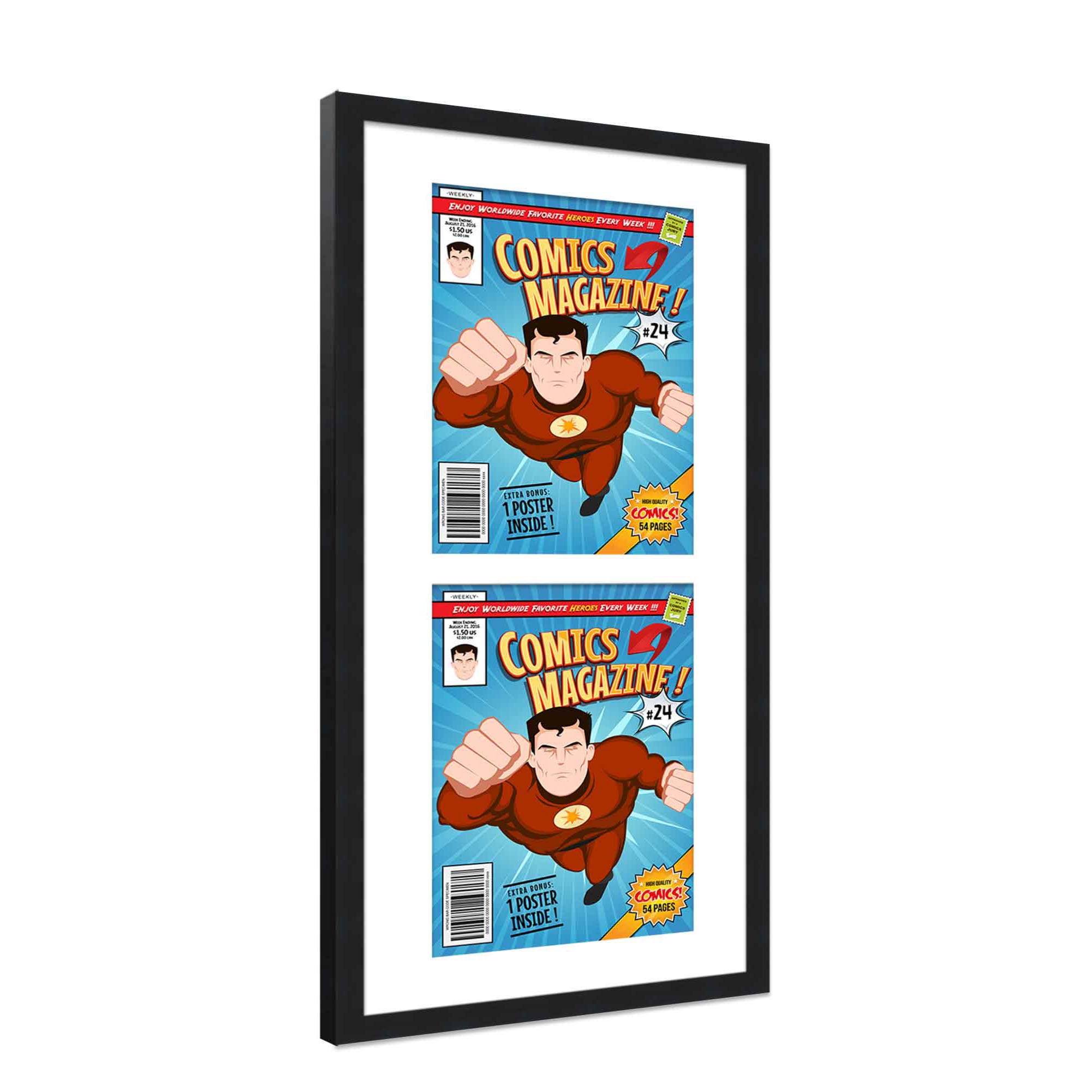 Comic Book Frame with Mat for 2 Current Era Comics Published After 1985 ...