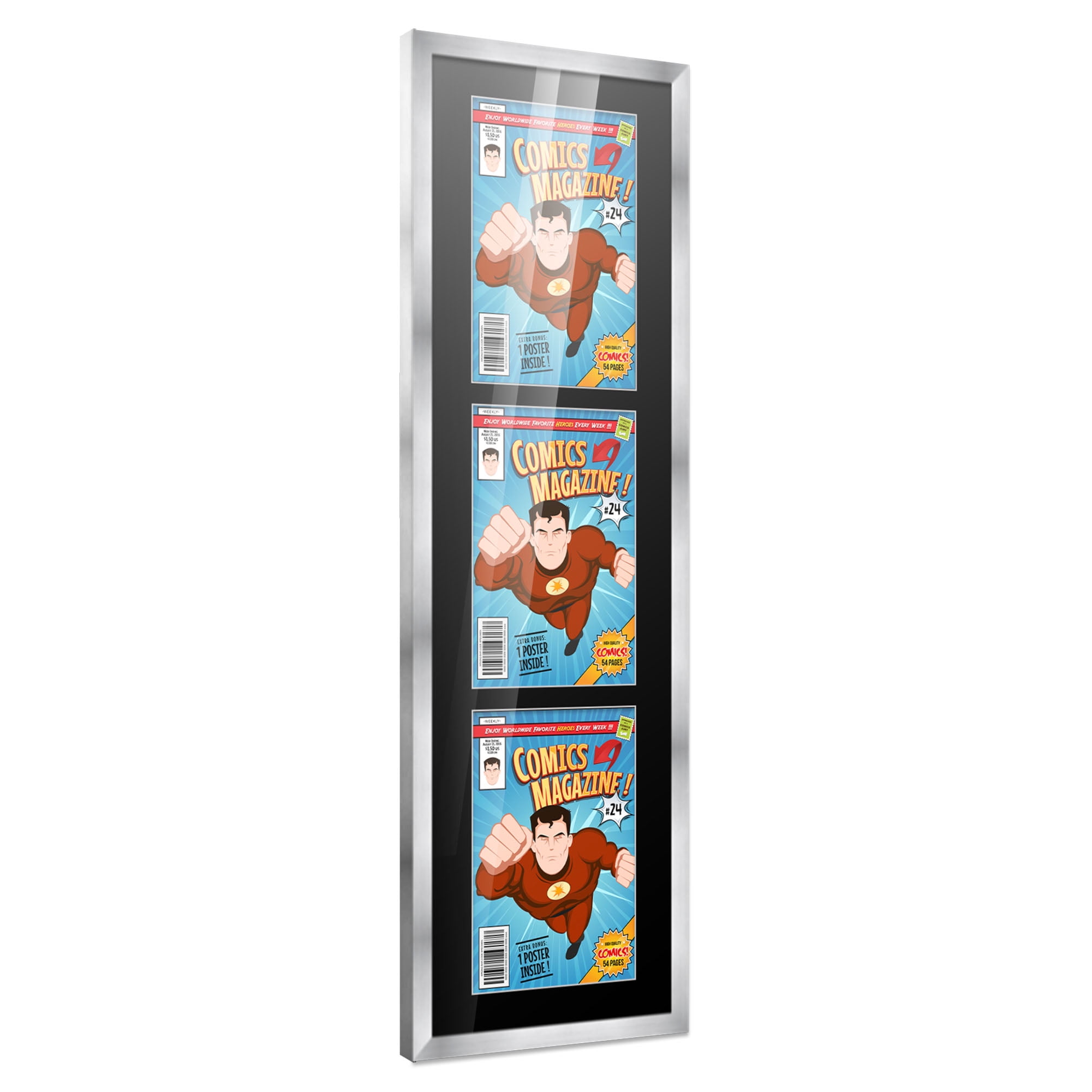 Comic Book Frame with Mat for 3 Current Era Comics Published After 1985 ...