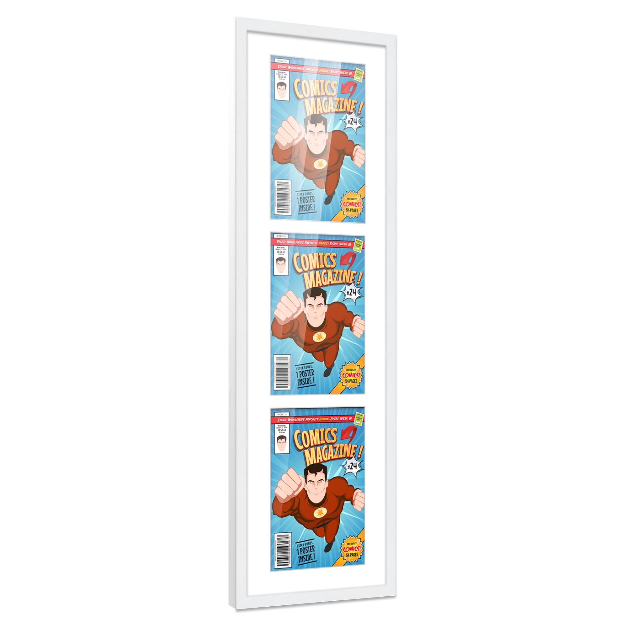 Comic Book Frame with Mat for 3 Current Era Comics Published After 1985 ...