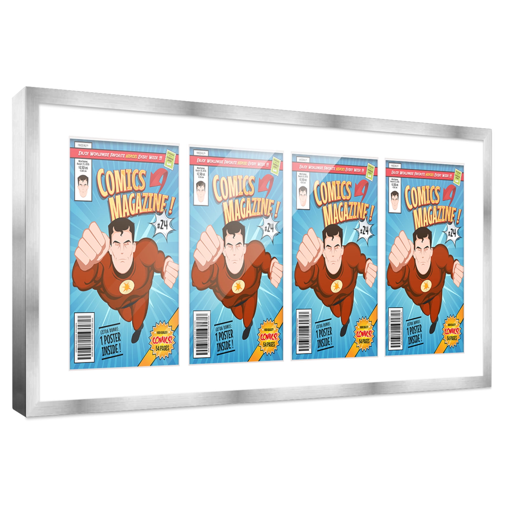 Comic Book Frame with Mat for 4 Golden Age Comics Published 1938-1956 ...