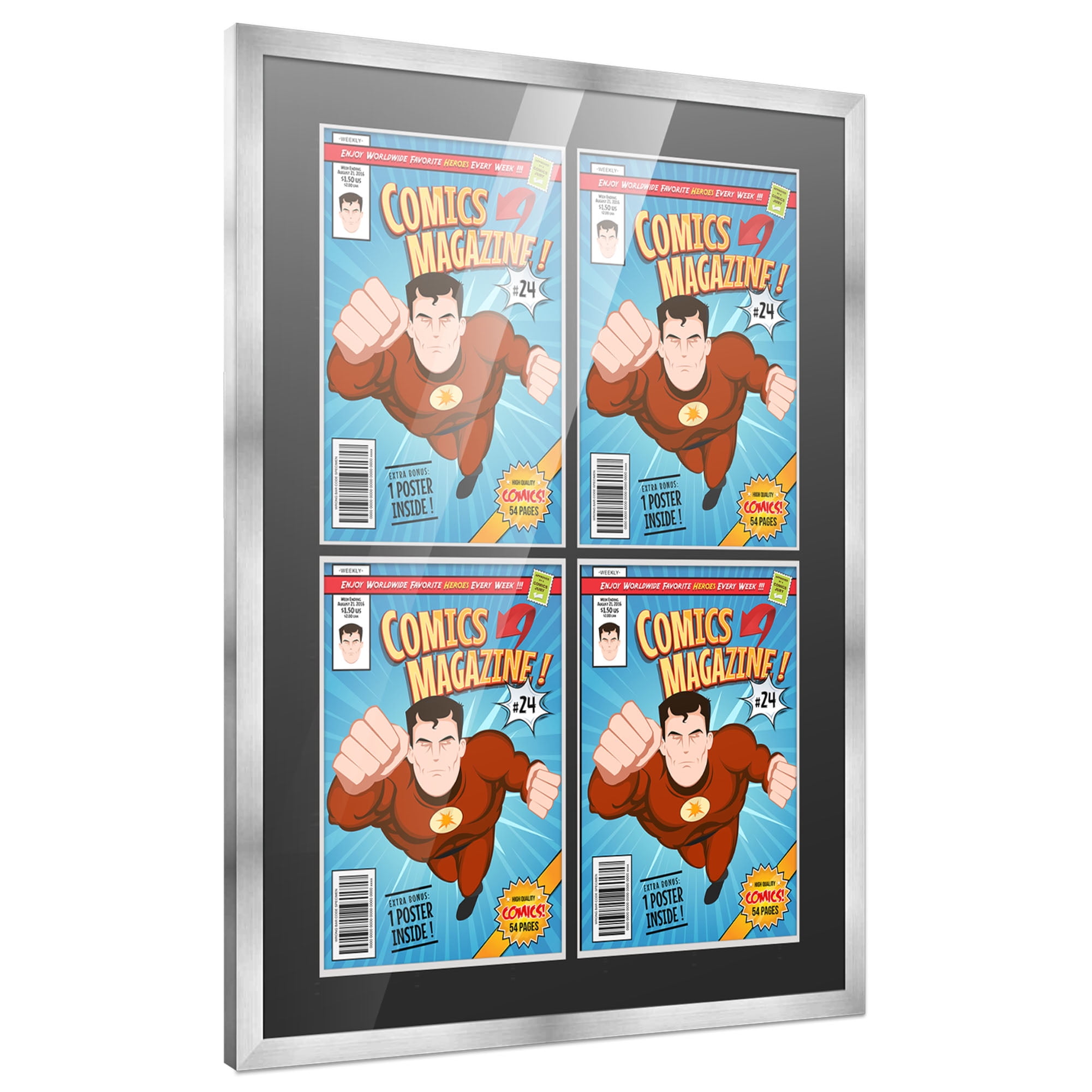 Comic Book Frame with Mat for 4 Silver Age Comics Published 1956-1970 ...