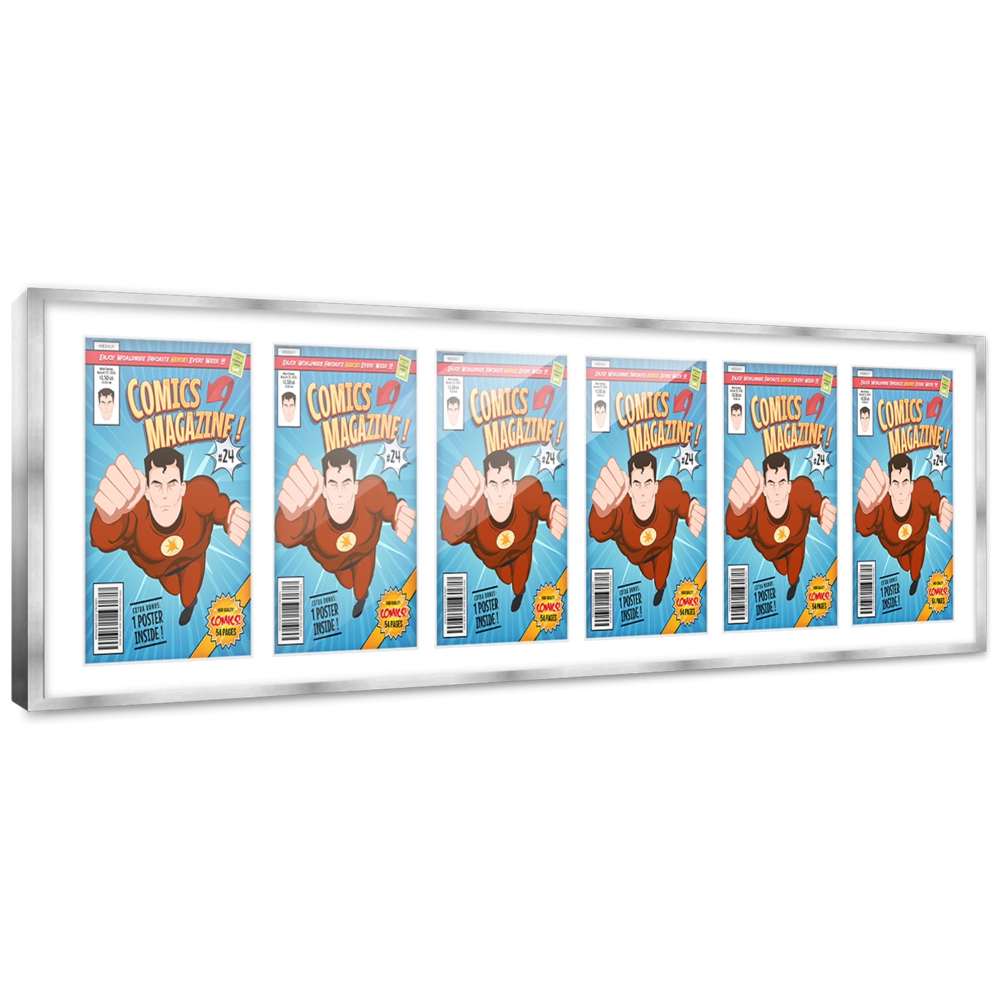Comic Book Frame with Mat for 6 Current Era Comics Published After 1985 ...