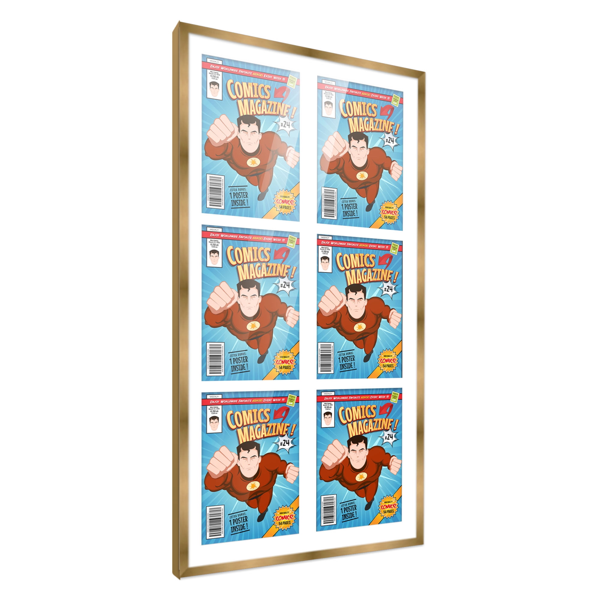 Comic Book Frame with Mat for 6 Golden Age Comics Published 1938-1956 ...