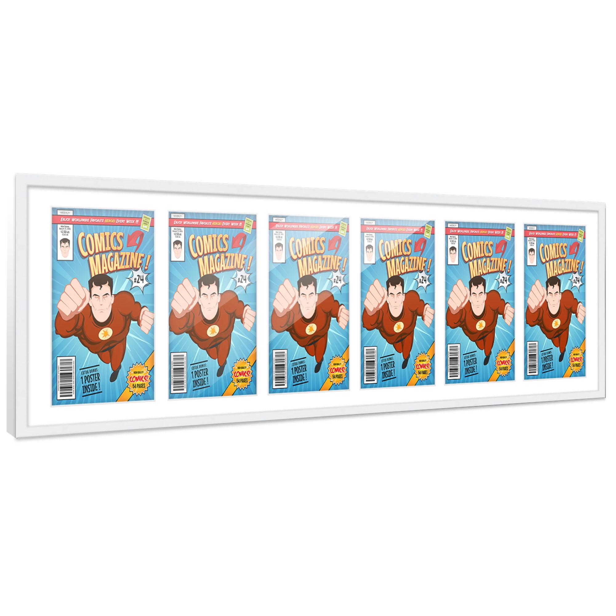 Comic Book Frame with Mat for 6 Golden Age Comics Published 1938-1956 ...