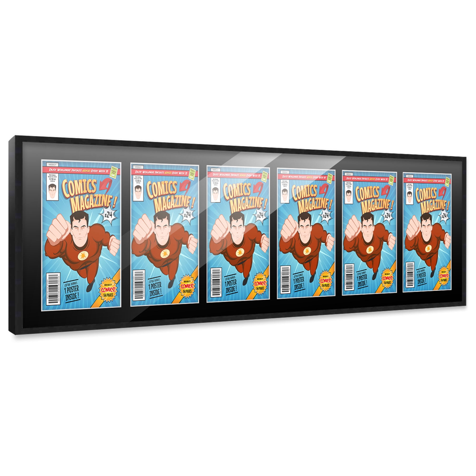 Comic Book Frame with Mat for 6 Silver Age Comics Published 1956-1970 ...