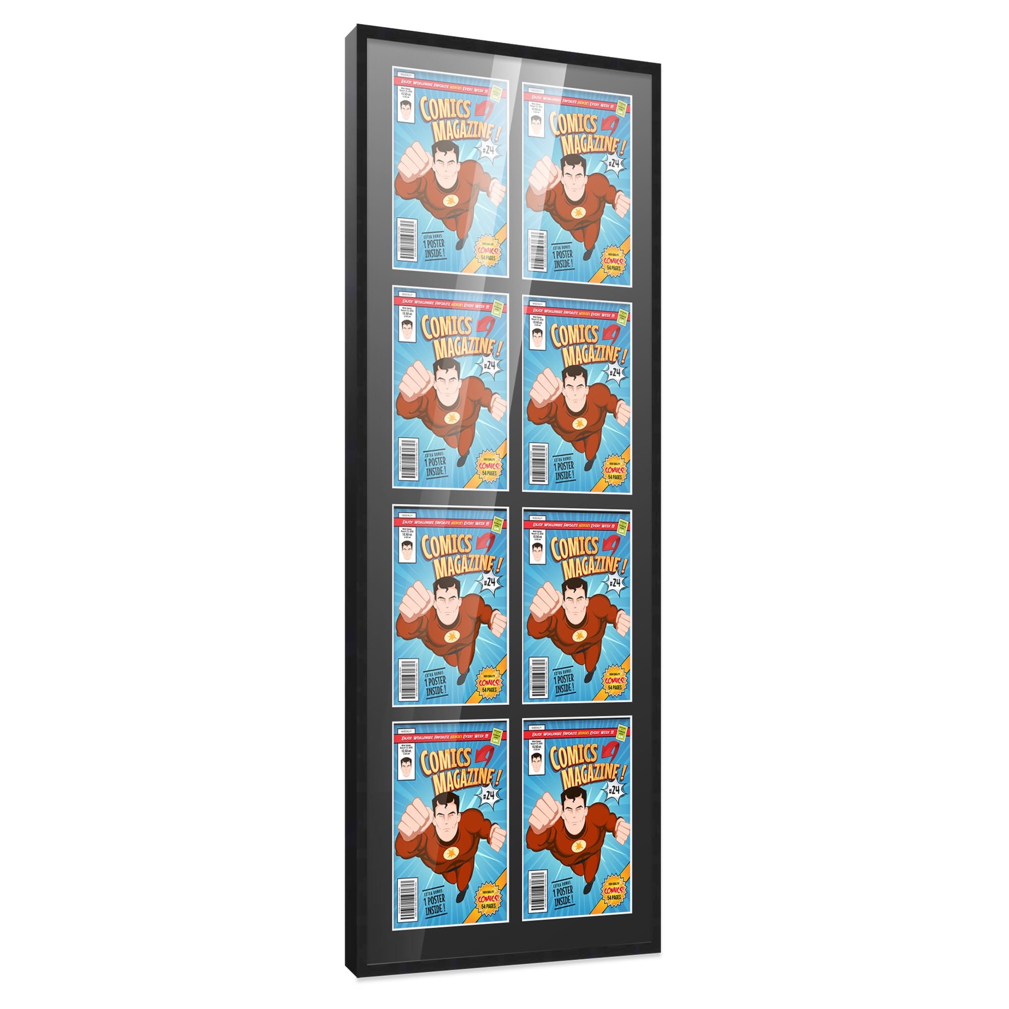 Comic Book Frame with Mat for 8 Current Era Comics Published After 1985 ...