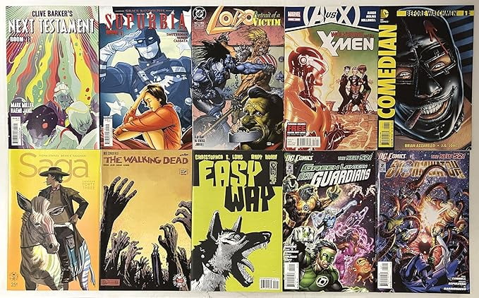 Comic Book Gift Pack - Set of 10 Comics (Walking Dead X-Men Wolverine ...