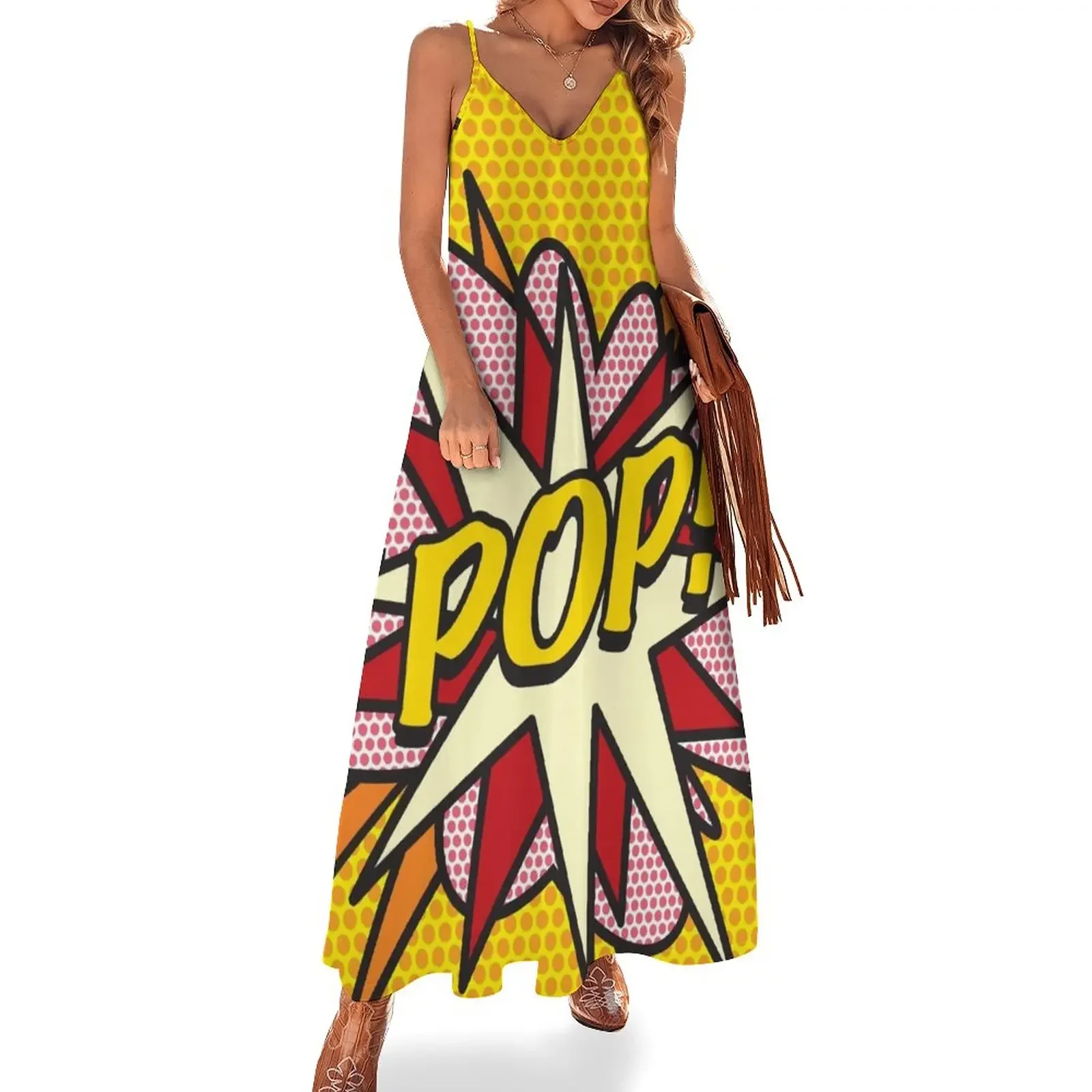 Comic Book Pop Art Cool Retro Trendy Sleeveless Dress dresses for ...
