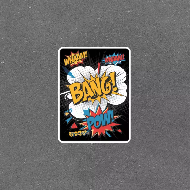 Comic Book Sound Effect Sticker - Wham Bang Pow Superhero Cartoon ...