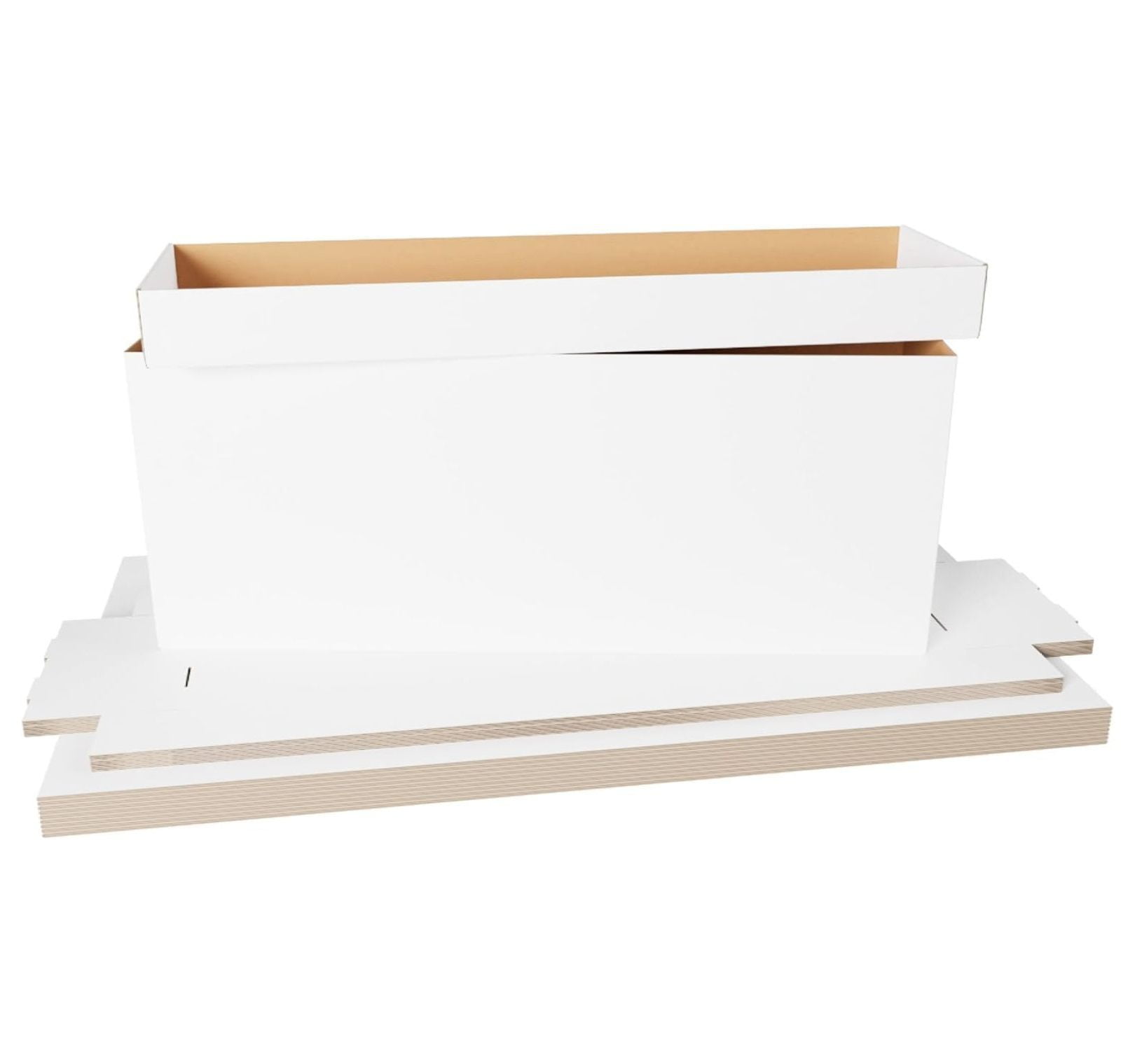 Comic Book Storage Box - 4 Count Long ComicBook Boxes with White ...