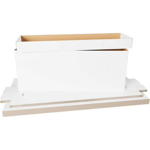 Comic Book Storage Box – 5-Pack Stackable Thick Cardboard Bin with Lift ...
