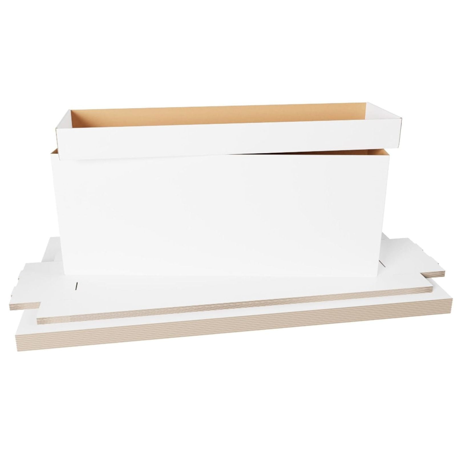 Comic Book Storage Box Set of 2 - White Corrugated Cardboard Containers ...