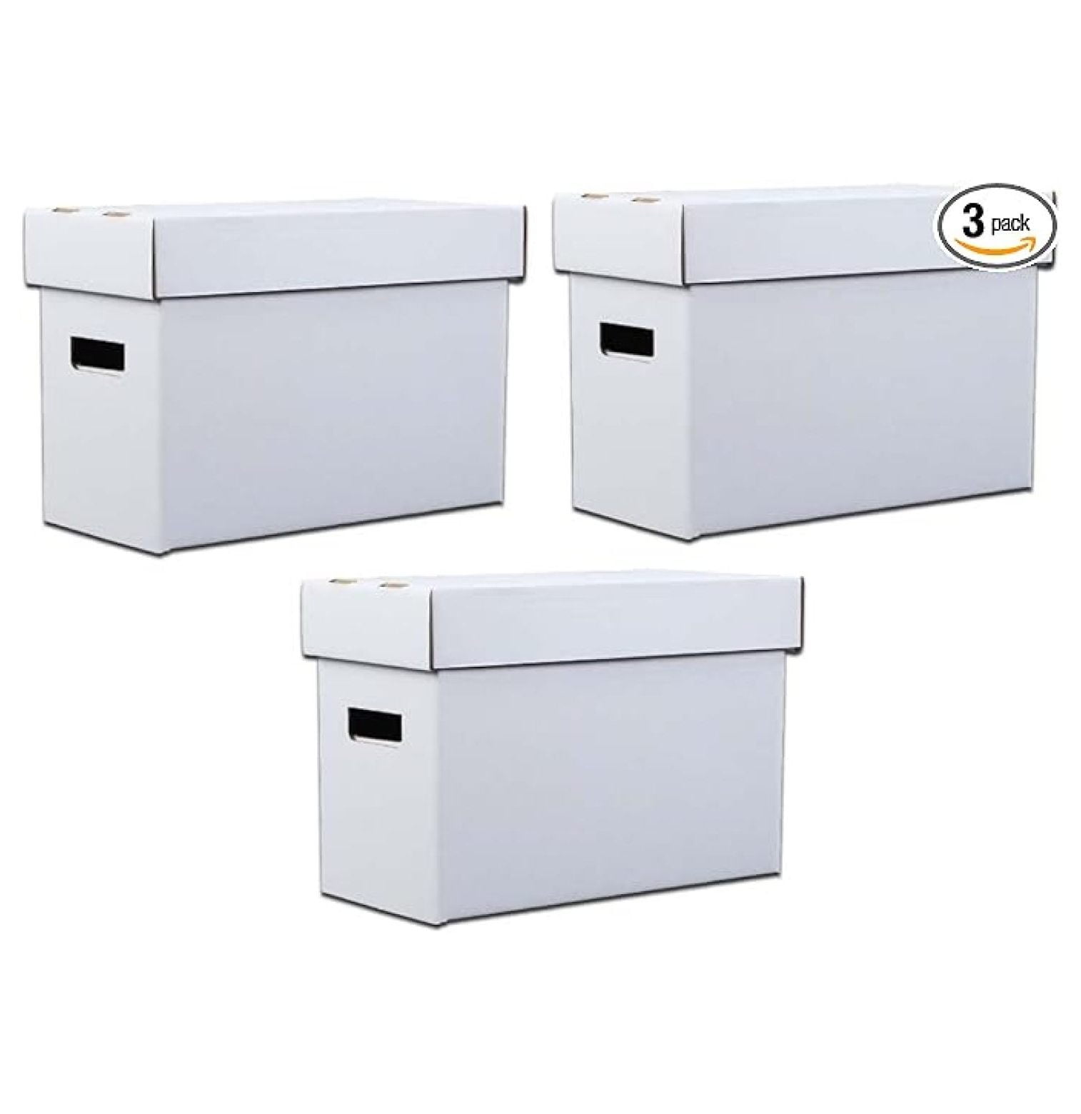 Comic Book Storage Boxes 3 Pack - Holds 150+ Comics, Stackable Short ...