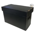Comic Book Storage Boxes - Short Cardboard Black Case for 150-175 Comic ...