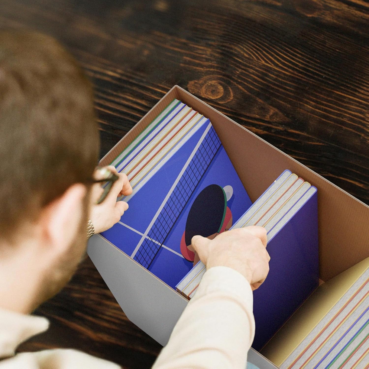 Comic Book Storage Solution 2 Pack, White Corrugated Stackable Bins ...