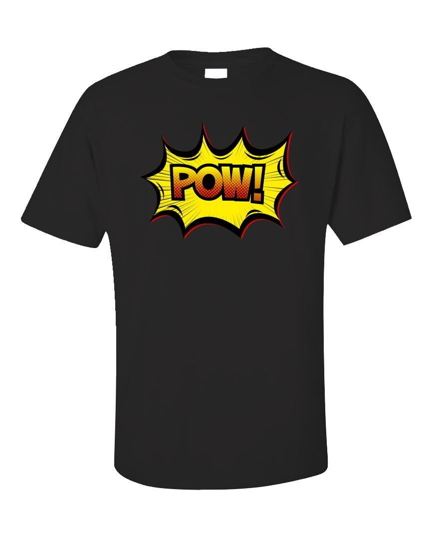 Comic Book Style Tee, "Pow!" Graphic Design, Ideal Gift for Comedy and ...
