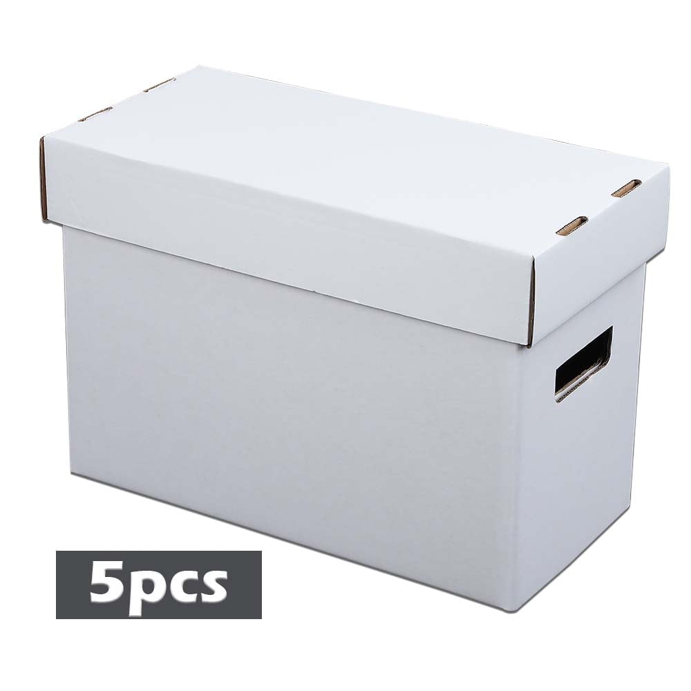 G-Plus 5 Pack Comic Book Storage Boxes, Holds 150-175 Comics, Stackable ...