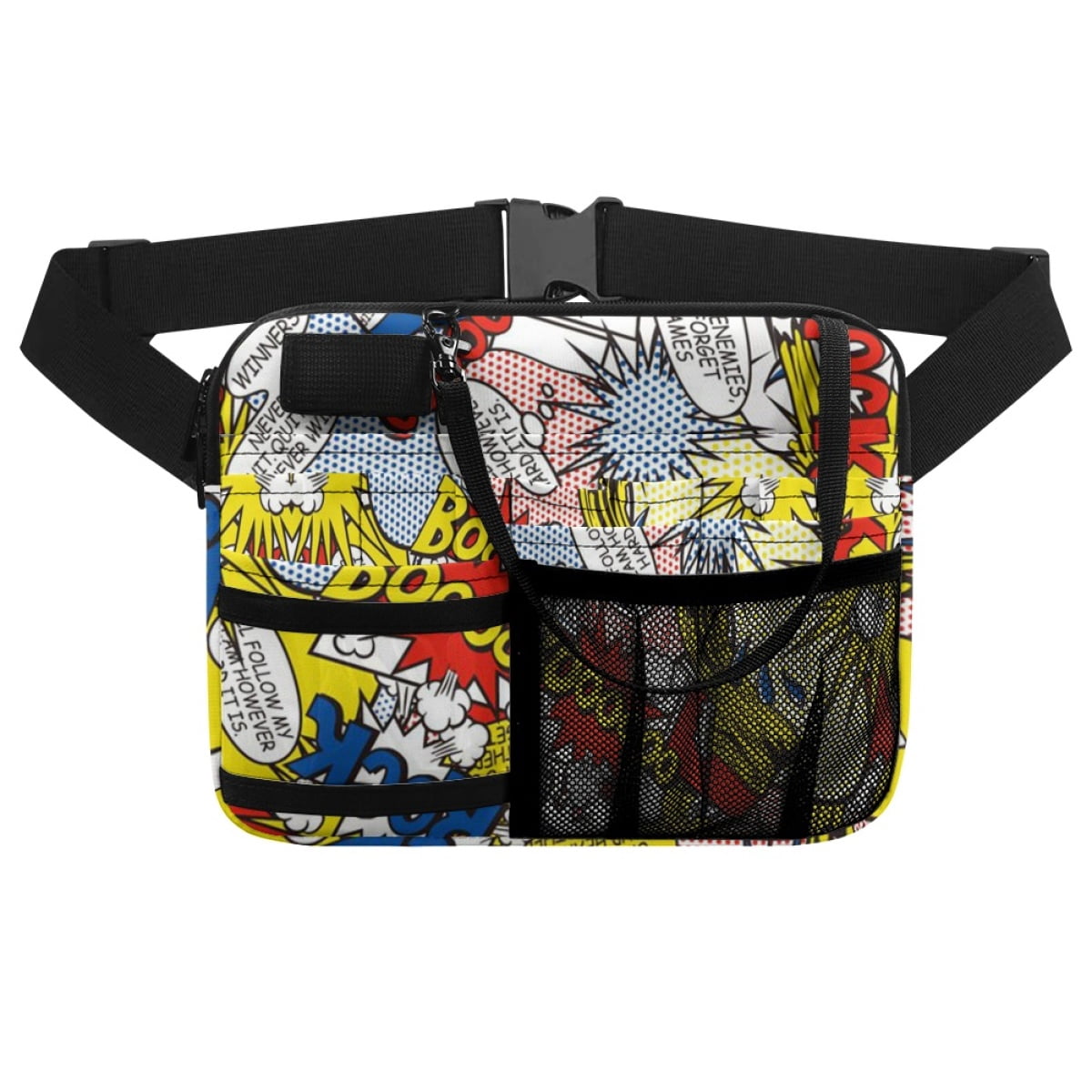 Comic Boom Seamless Pattern Woman Male Staff Work Pocket Operating Room ...