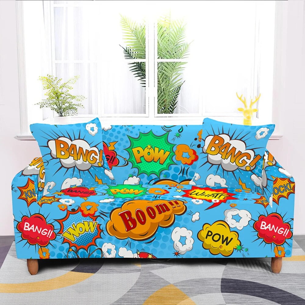 Comic Bubble Dialog Elastic Sofa Cover Stretch All-cover Couch Covers ...