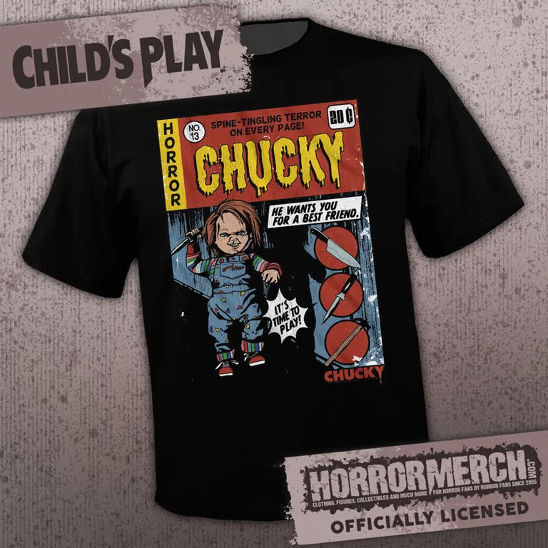 Comic Cover Creepy Doll Horror Graphic Halloween T-Shirt - Walmart.com