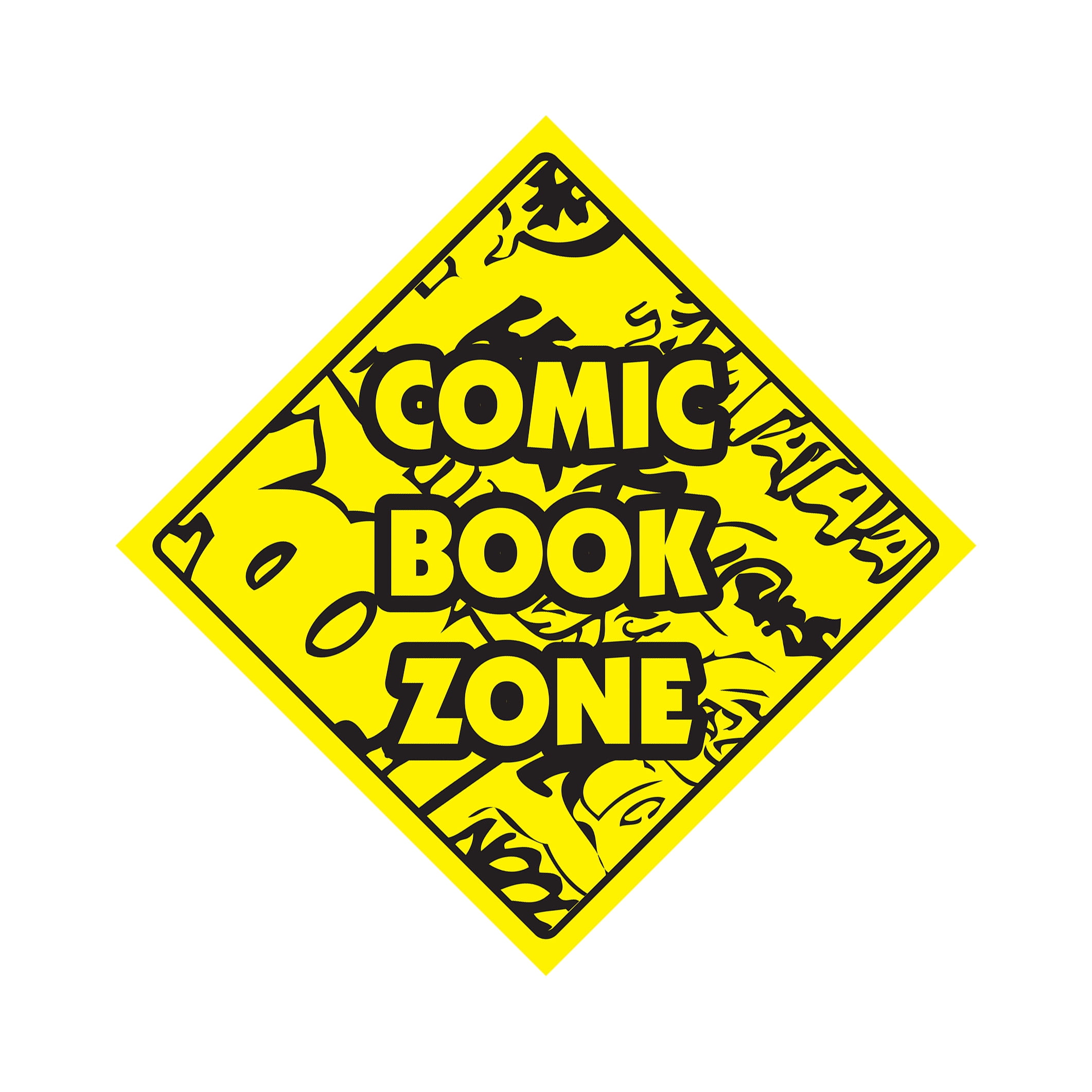 Comic Crossing Sign Zone Xing | Indoor/Outdoor | 20" Tall store ...