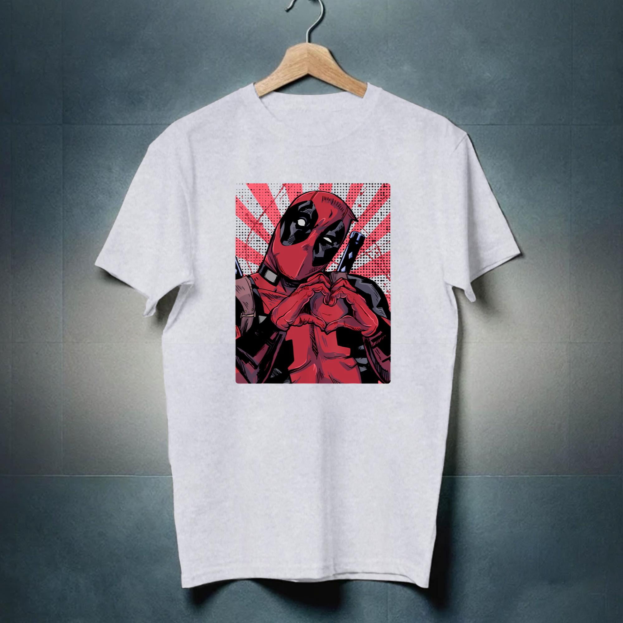 Comic Hero Heart Parody Shirt, Action Character Love Pose Graphic Tee ...