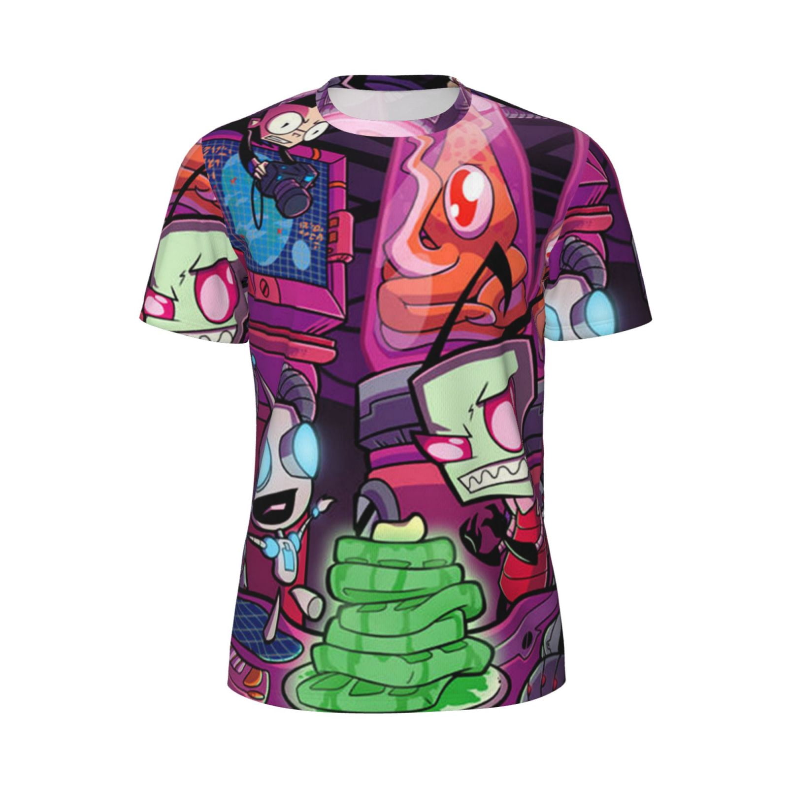 Comic Invader Zim Men's T-Shirt Comfortable Short-sleeved Mesh T Shirts ...