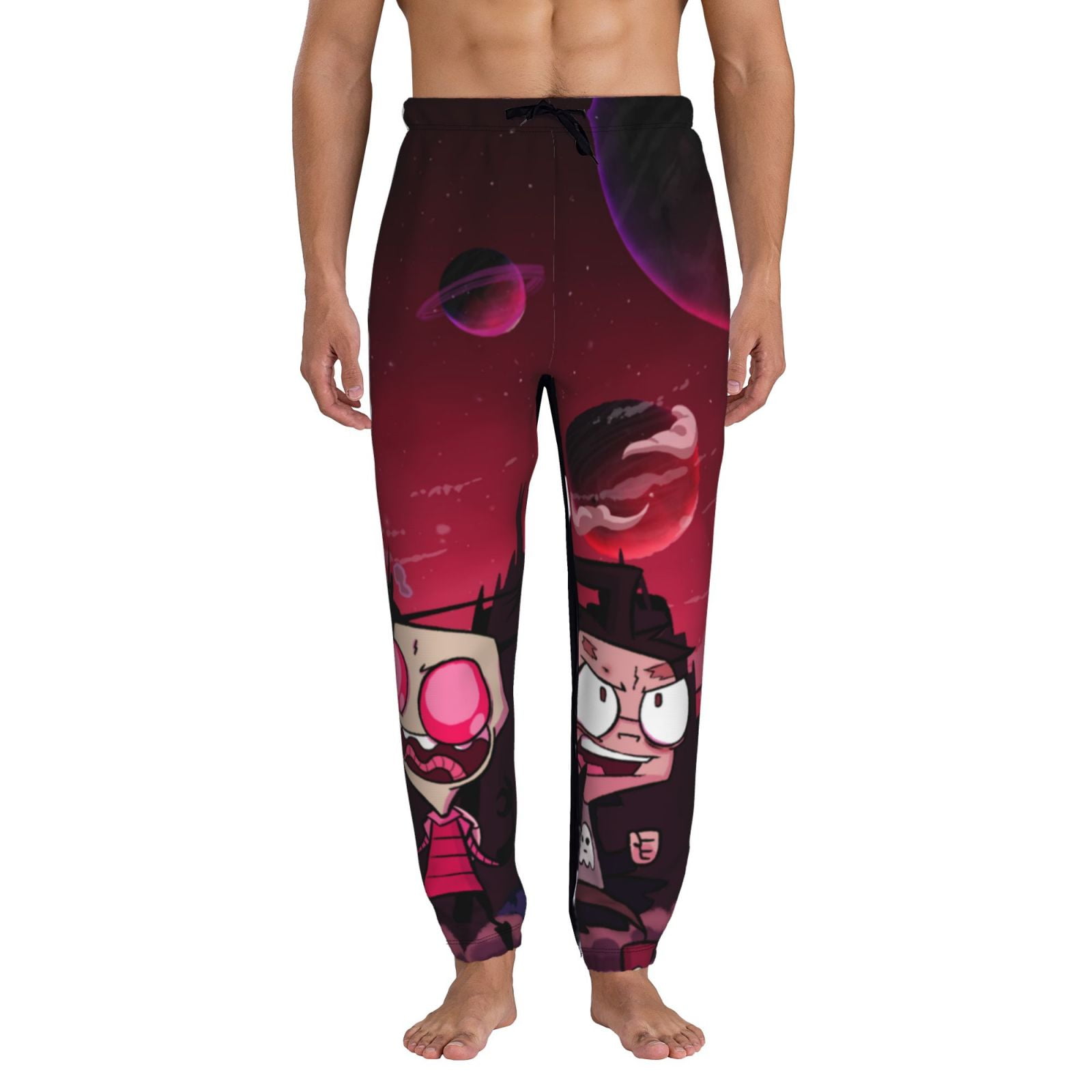 Comic Invader Zim Mens Sweatpants Joggers Pants 3D Printed Casual Active Sports Trousers With ...