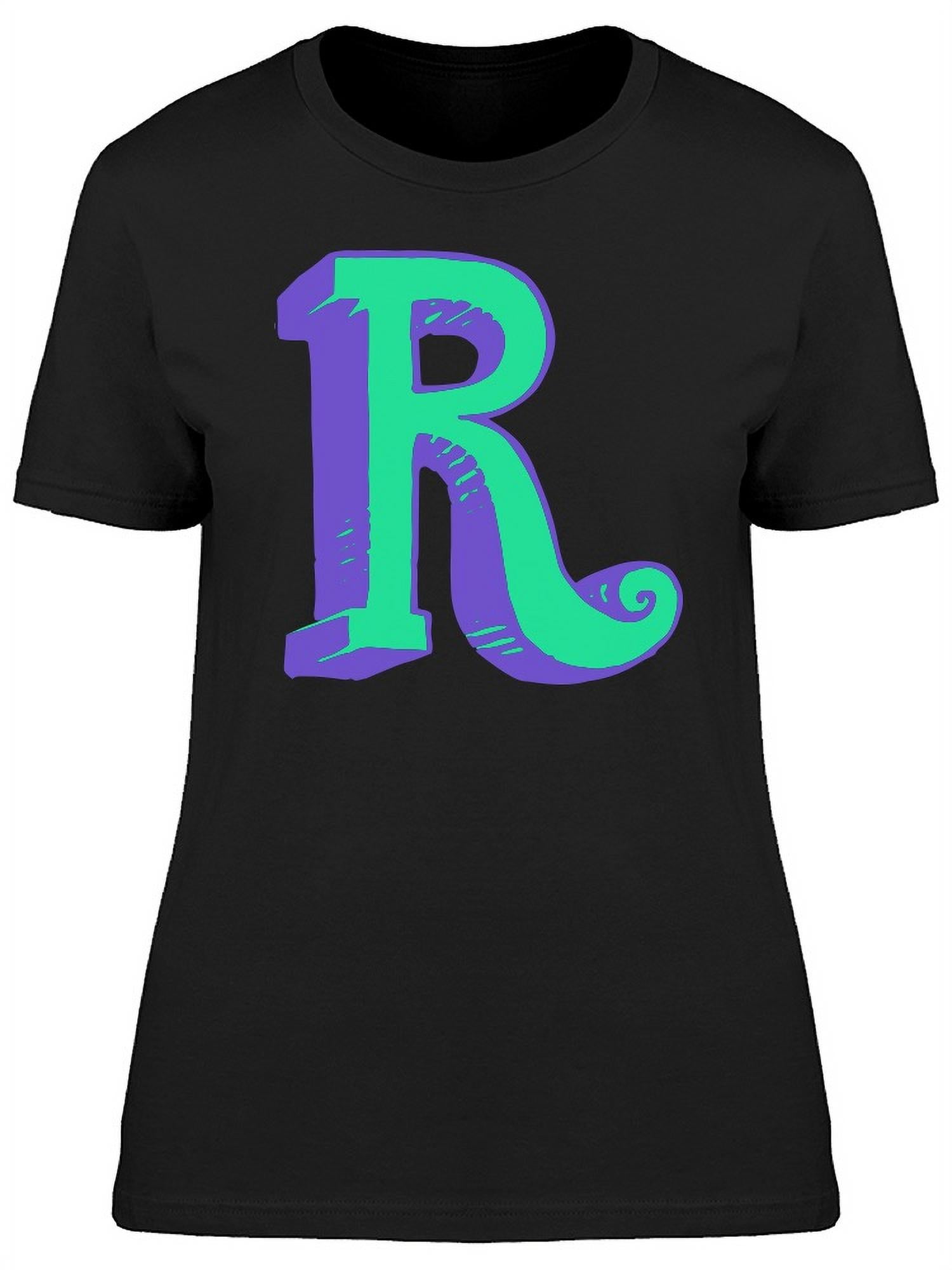 Comic Letter R T-Shirt Women -Image by Shutterstock, Female Large ...