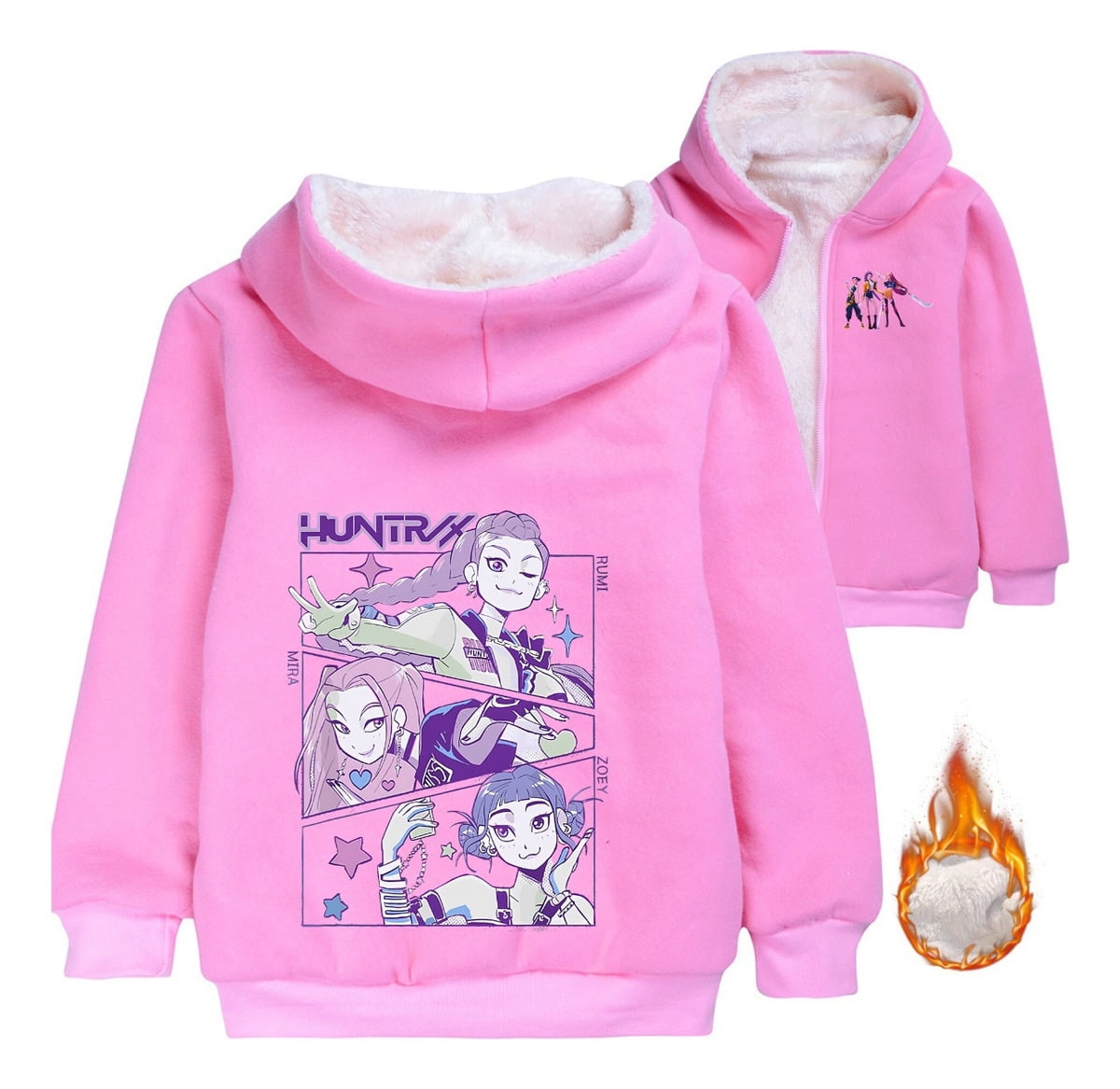 Comic Panel Graphic Jacket – KPop Demon Hunters HUNTR/X Rumi Mira Zoey ...