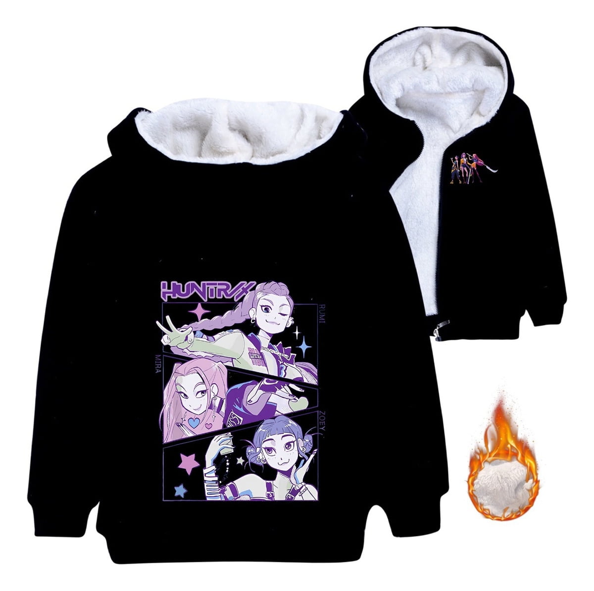 Comic Panel Graphic Jacket – KPop Demon Hunters HUNTR/X Rumi Mira Zoey ...