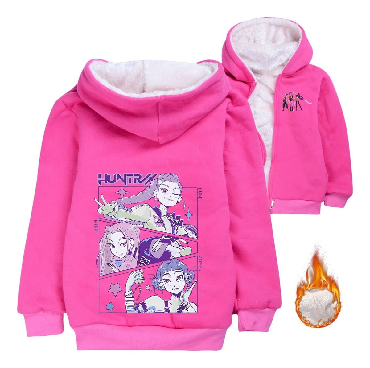 Comic Panel Graphic Jacket – KPop Demon Hunters HUNTR/X Rumi Mira Zoey ...