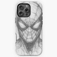 Comic Pencil Sketch Hero Line Drawing Vintage Style iPhone Case 17 to ...
