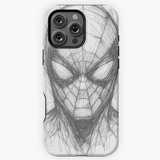 Comic Pencil Sketch Hero Line Drawing Vintage Style iPhone Case 17 to ...