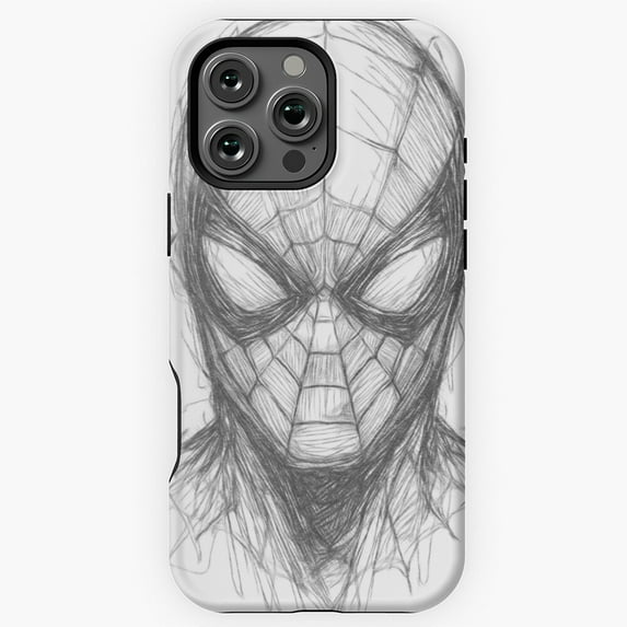 Comic Pencil Sketch Hero Line Drawing Vintage Style iPhone Case 17 to ...