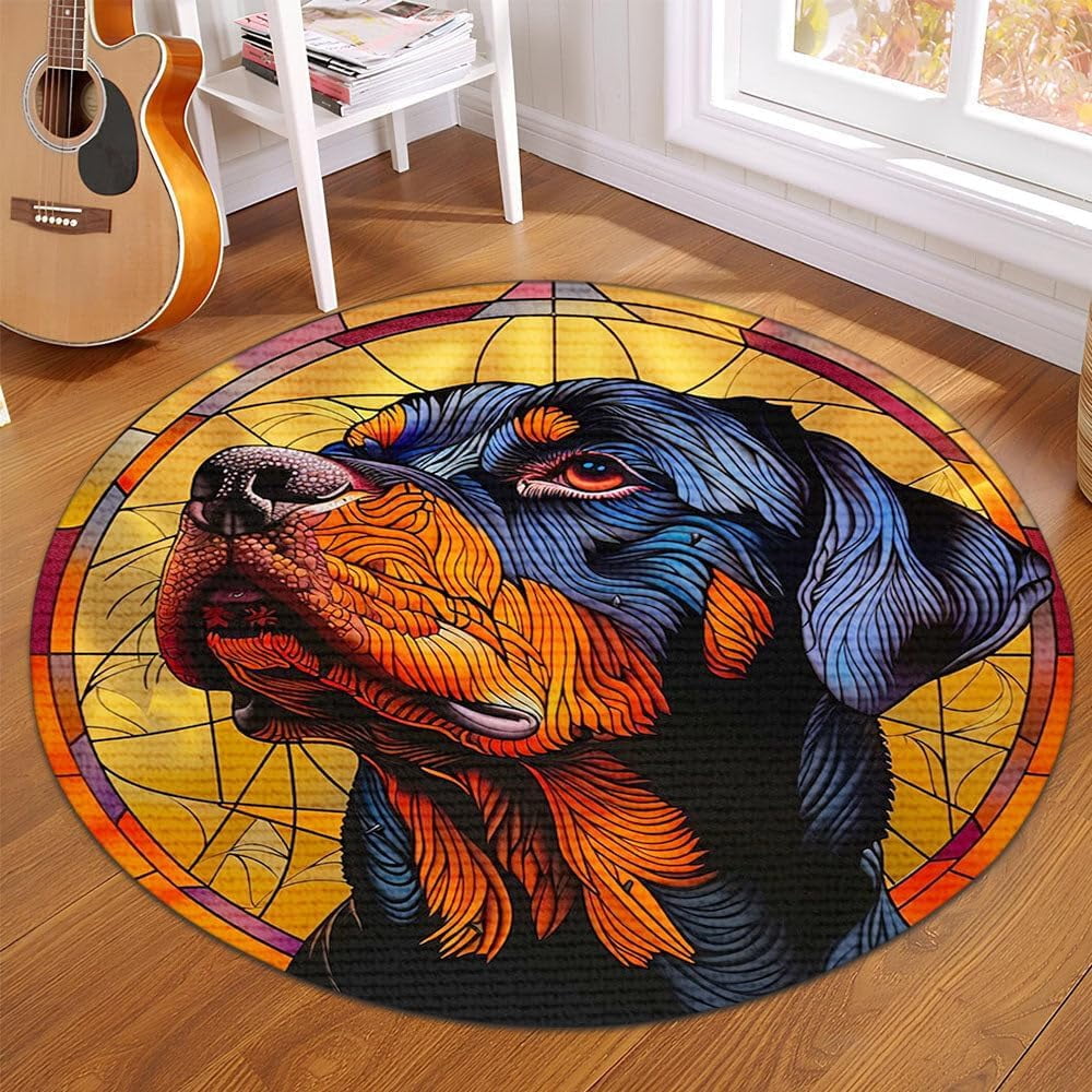Comic Pop Art Round Area Rug, vibrant speech bubble circle carpet for ...
