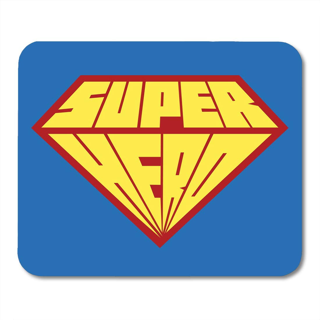 Comic Red Man Cartoon Power Achievement Book Cape Cool Mousepad Mouse ...