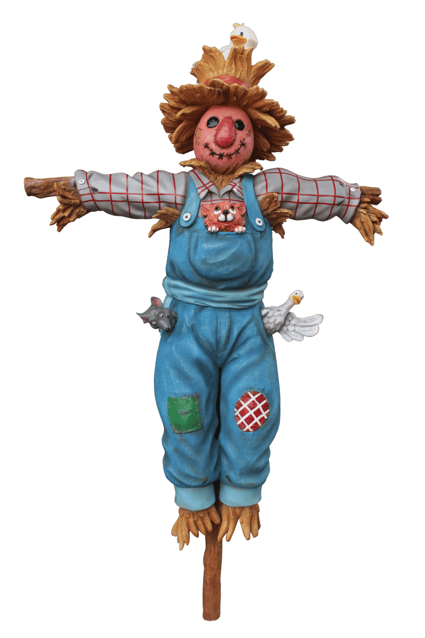 Comic Scarecrow on Post Life Size Statue - Walmart.com