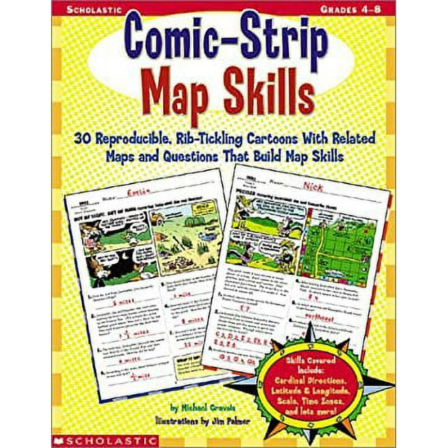 Pre-Owned Comic-Strip Map Skills : 30 Reproducible, Rib-Tickling ...