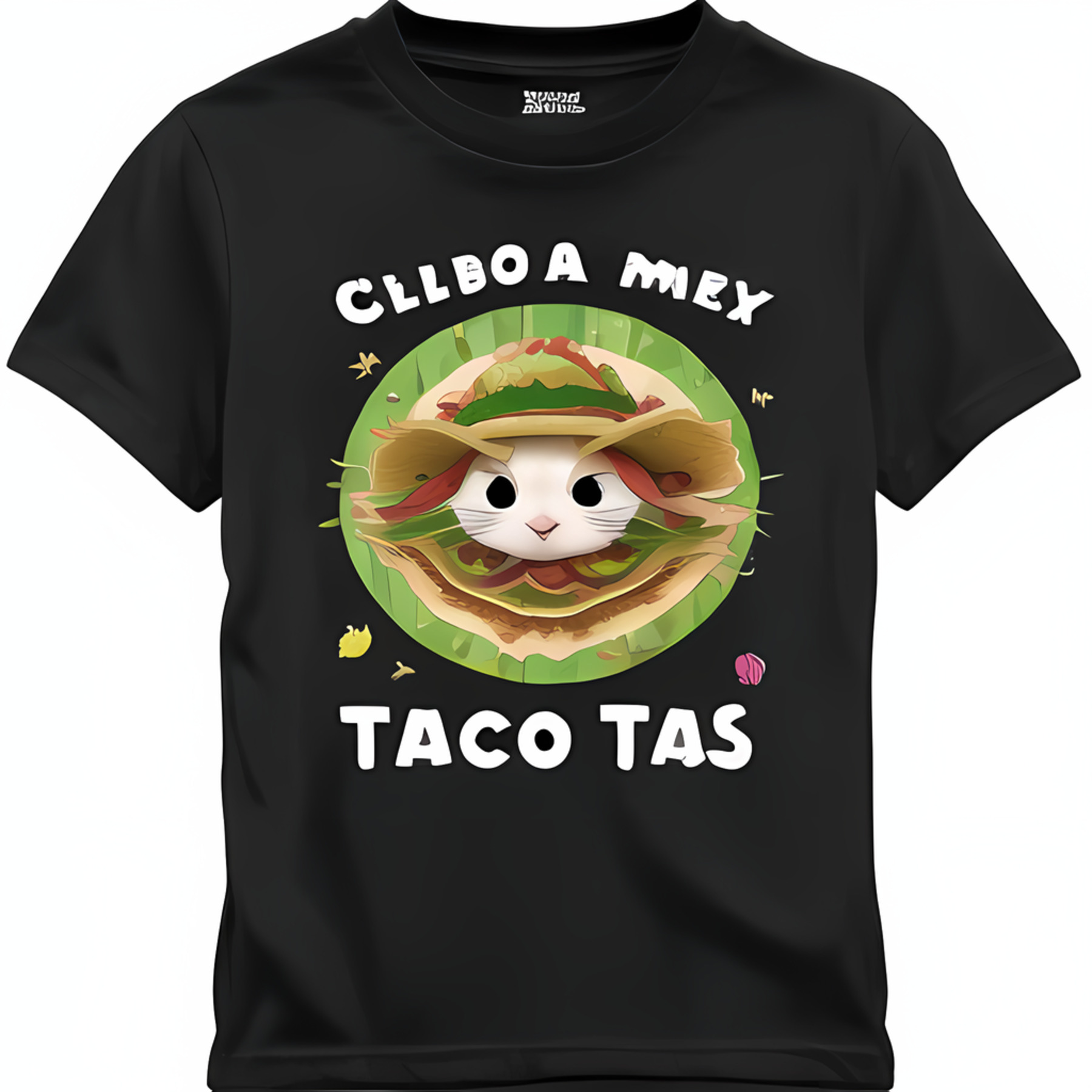 Comic Style Cat in T-Shirt PasT-Shirtl Colors IPS Cleo A Mproduico ...